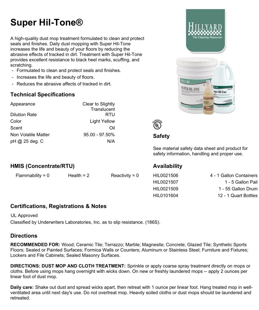Hillyard Super Hil-Tone