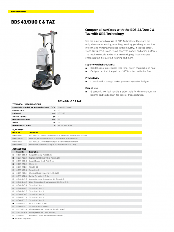 Windsor Kärcher Taz with Orb Technology All Surface Cleaner 9.841-231.0