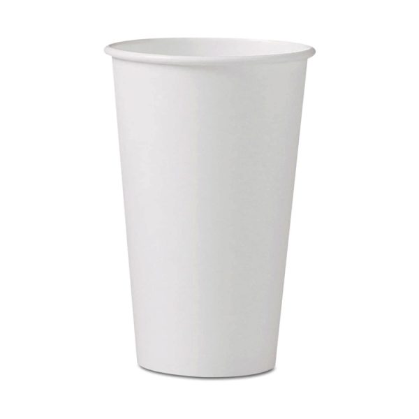 Hot Cup Paper 16oz White 1000/Case